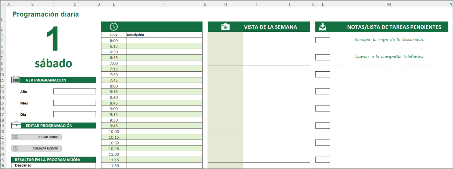PLANTILLA PARA LA GESTIÓN DEL TIEMPO: ORGANIZA TU DÍA Y TU TRABAJO CON ...
