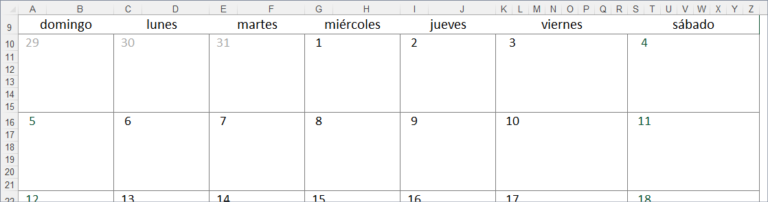 CALENDARIO EN EXCEL: GUÍA PASO A PASO Y PLANTILLA GRATIS